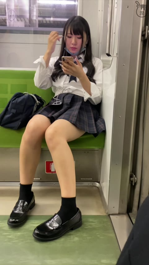 【撮影バレ03】顔出しjk。天使が舞い降り、僕の心とカメラを奪っていきました…【電車対面】 Jgirl Collection