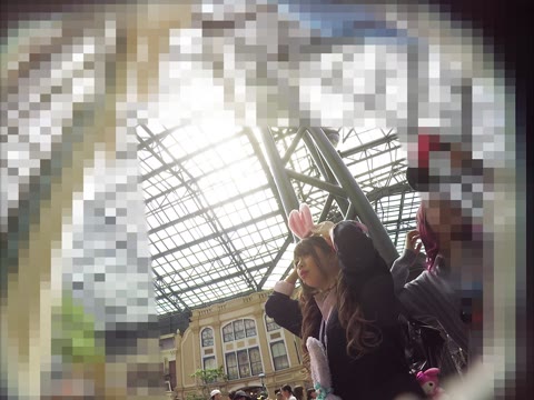 【顔出しJK44】[夢の国20]写真撮ってあげて断れない状況でお尋ね逆さ ＆ もの凄い食い込みハミ尻【声かけ】 - JGirl Collection